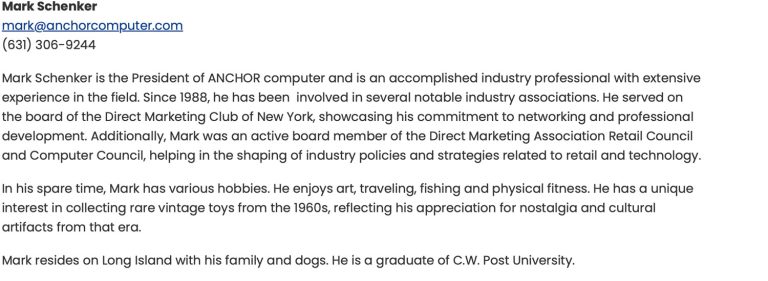 Our Team - Anchor Computer